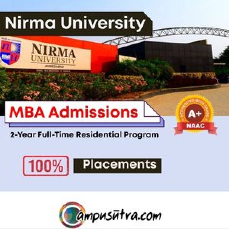 NIRMA MBA Admission 2026. Application Closing Soon